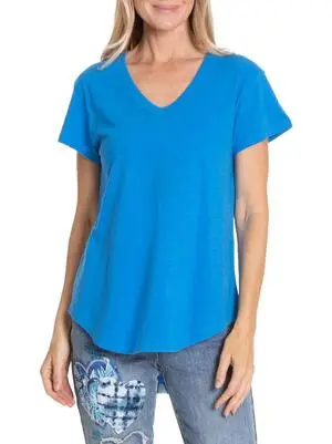 APNY APNY V-Neck High-Low T-Shirt French Blue