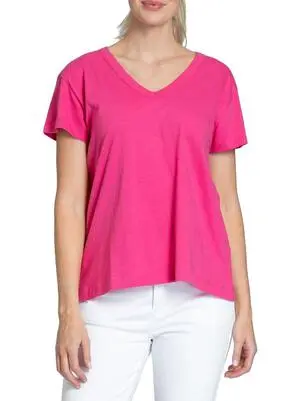APNY APNY V-Neck High-Low T-Shirt Pink