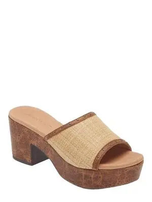 CHOCOLAT BLU Chocolat Blu Guro Platform Sandal Brown Combo Raffia