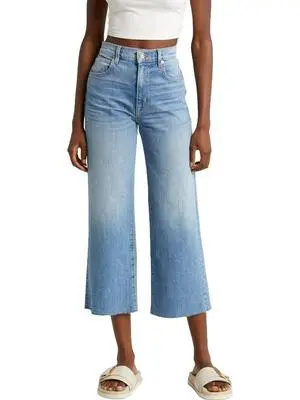 SLVRLAKE SLVRLAKE Grace High-Rise Wide-Leg Crop Jeans