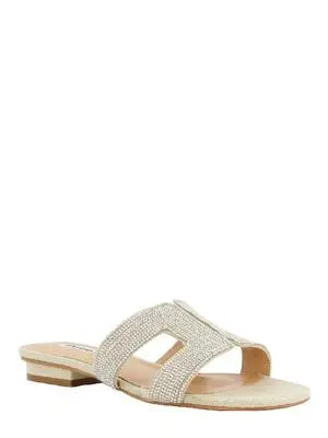 Dune London Loupe Slide Sandal By Dune London Silver