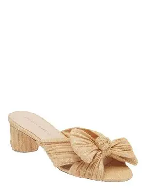LOEFFLER RANDALL Emilia Knot Raffia Slide Sandal - Natural