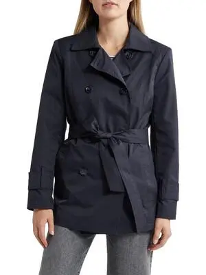 Sam Edelman Belted Trench Coat - Navy