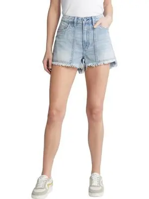 HIDDEN JEANS High Waist Cutoff Denim Shorts - Light Wash