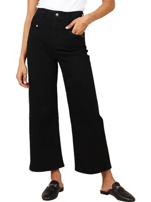 PETAL & PUP Petal & Pup Georgette High Waist Bootcut Pants Black