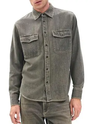 Rag & Bone Jack Engineered Denim Button-up Shirt - Gryol