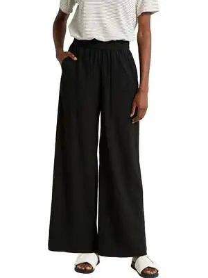 Marine Layer Allison Wide Leg Pants - Black