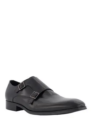 Dune London Situation Double Monk Strap Shoe - Black