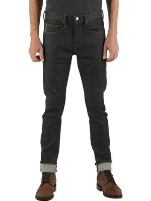 HIROSHI KATO The Scissors Slim Tapered 14-ounce Stretch Selvedge Jeans - Indigo Raw