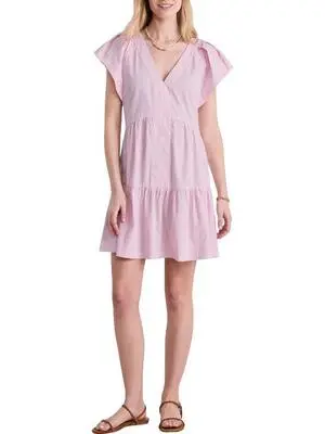 Vineyard Vines Harbor Tiered Ruffle Dress - Vineyard Ss Pb/ Wc