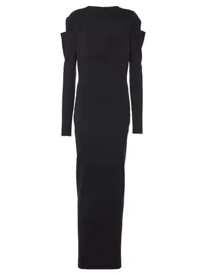 Jacquemus Sabre Jersey Maxi Dress - Black