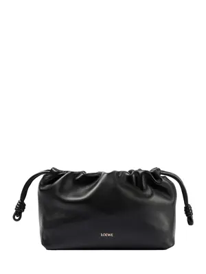 Loewe Flamenco Small Leather Clutch - Black
