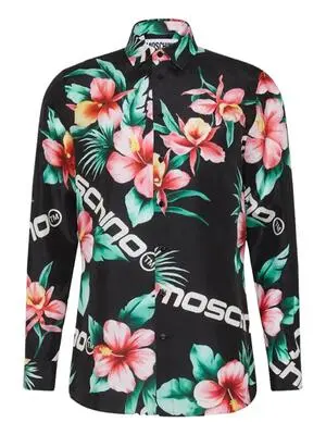 Moschino Couture Silk Printed Shirt - Black