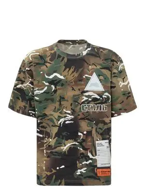 Heron Preston Camouflage T Shirt - Green