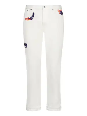 Dior Kenny Scharf Patches Jeans - White