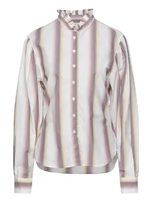 MARANT ETOILE Striped Cotton Poplin Shirt - Pink