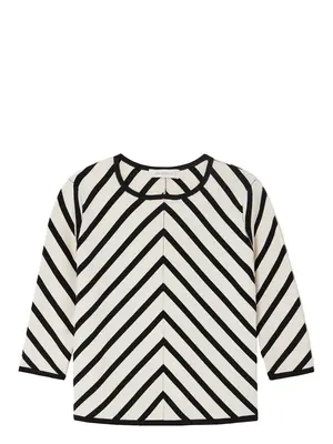 Zimmermann Natura Striped Stretch-knit Top - Ivory