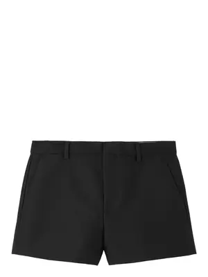 Gucci Wool And Silk-blend Crepe Shorts - Black