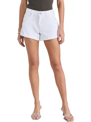 Paige Dylan Denim Shorts - Lived In Crisp White