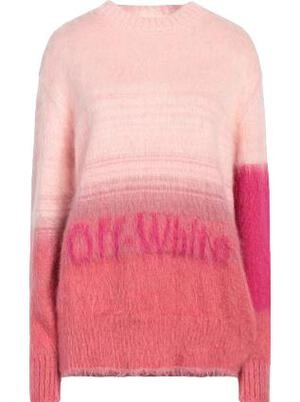 OFF-WHITE™ Sweater Mohair Wool Blend Blush