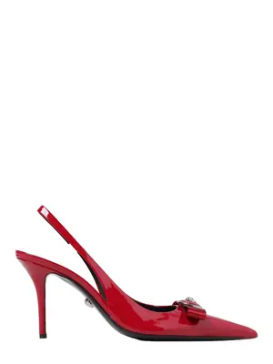 Versace High Heel Slingbacks Red