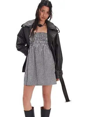 Free People Fp One Sunni Convertible Skirt - Black/white Combo