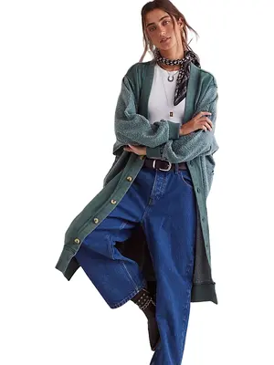 Free People We The Free Dreamy Cardi Rainforest