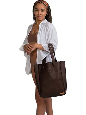 TIRADIA CORK Farmers Market Tote Bag Brown