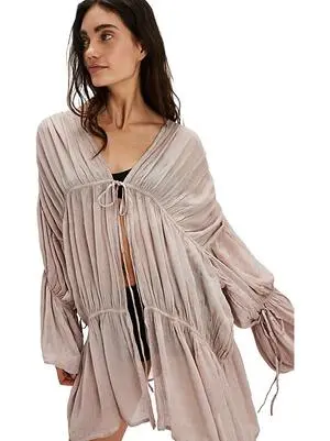 Free People Juliet Duster Mushroom Grey