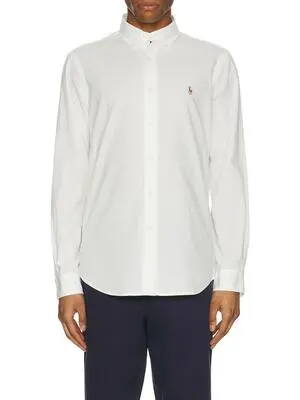 Polo Ralph Lauren Long Sleeve Chambray Shirt - White