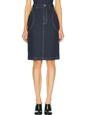 Alaïa Pencil Skirt - Bleu Denim