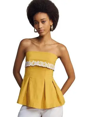 Maeve Strapless Structured Top - Narcissus