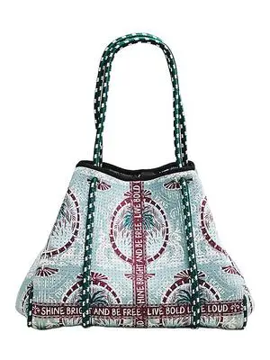 POP UPS BRAND Everyday Neoprene Tote Green Pattern