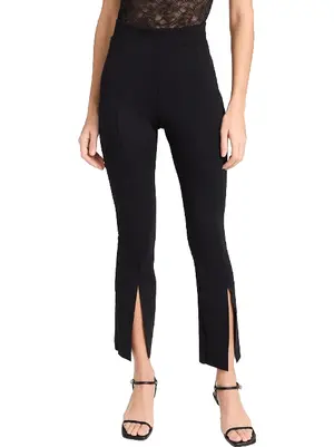 Commando Neoprene Split Front Pants - Black