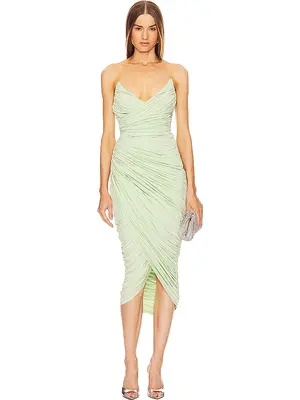 MICHAEL COSTELLO X Elyse Midi Dress - Mint