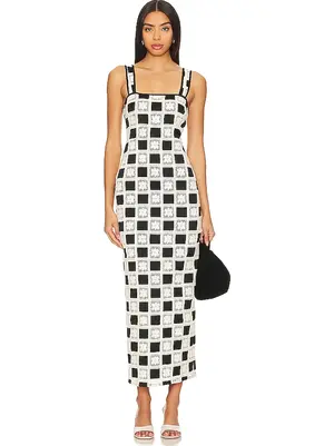 Tularosa Anna Maxi Dress - Black & Ivory