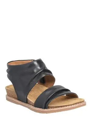 COMFORTIVA Leather Sandals Black
