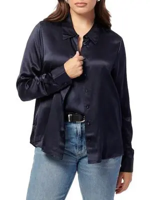 Cami Nyc Crosby Silk Charmeuse Shirt - Navy