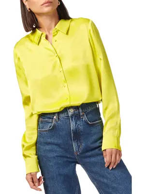Cami Nyc CAMI NYC Crosby Silk Charmeuse Shirt Zest