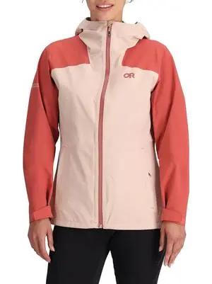 OUTDOOR RESEARCH Outdoor Research Stratoburst Packable Rain Jacket Sienna/ Moondust