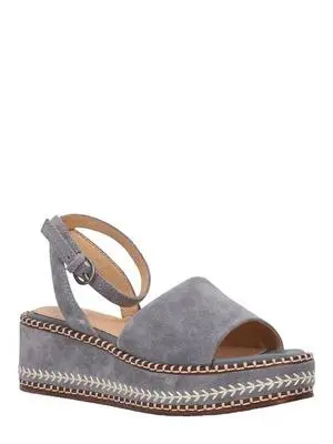 Frye Frye Joy Platform Wedge Sandal Blue Ash