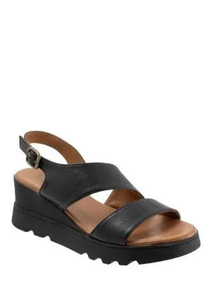 BUENO Bueno Gianna Slingback Platform Wedge Sandal Black