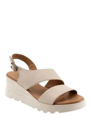 BUENO Bueno Gianna Slingback Platform Wedge Sandal Light Grey