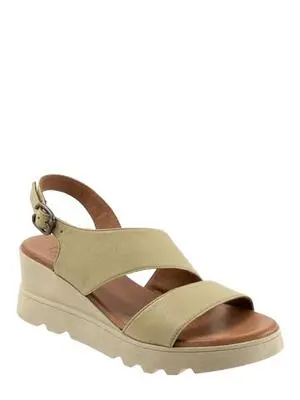 BUENO Bueno Gianna Slingback Platform Wedge Sandal Moss