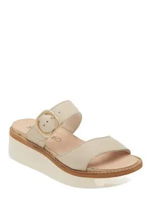 Naot Halvah Platform Wedge Sandal - Soft Ivory Leather