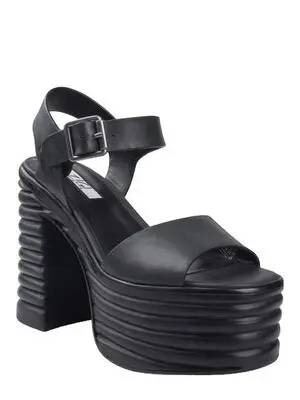 ZIGI ZIGI Sadira Platform Sandal Black Leather