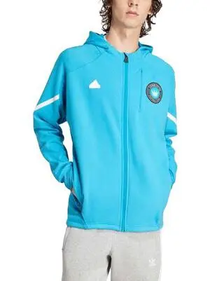 Adidas Charlotte Fc 2024 Anthem Travel Raglan Sleeve Full-zip Jacket By - Blue