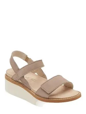 Naot Meringue Wedge Sandal - Stone Nubuck
