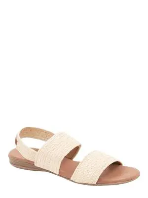 Andre Assous Nigella Woven Slingback Sandals - Natural