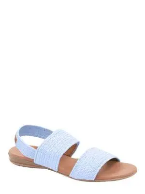 Andre Assous Nigella Woven Slingback Sandals - Sky Blue